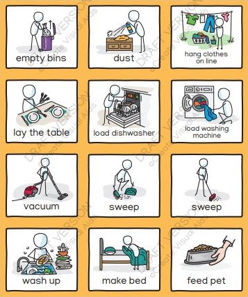 HOUSEHOLD CHORES VISUALS - PDF Version – Create Visual Aids Ltd