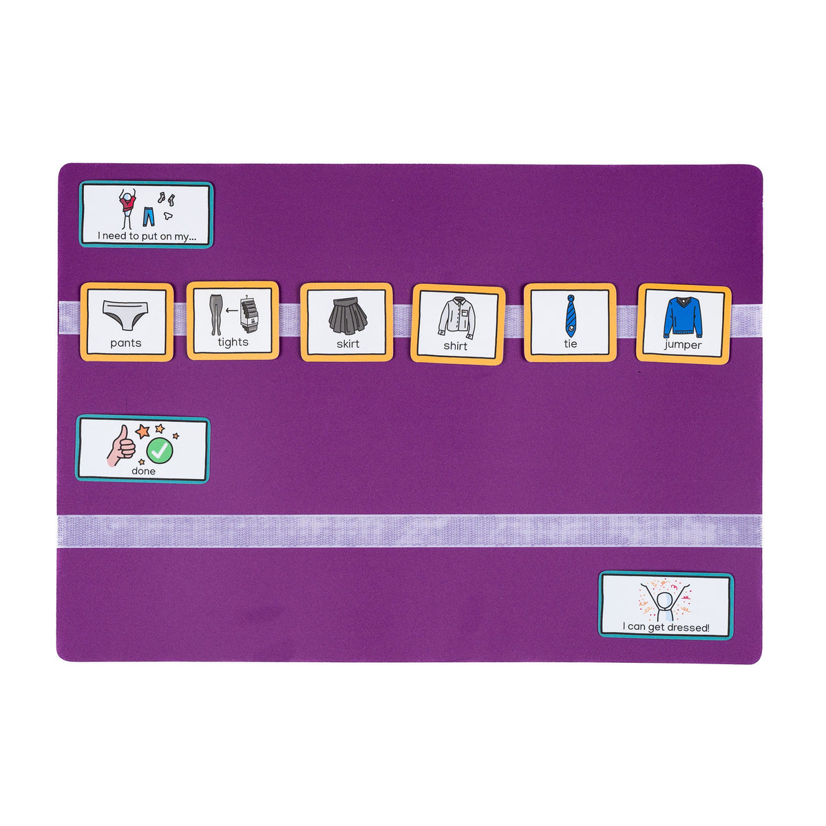 A3 Getting Dressed To Do and Done Chart – Create Visual Aids Ltd