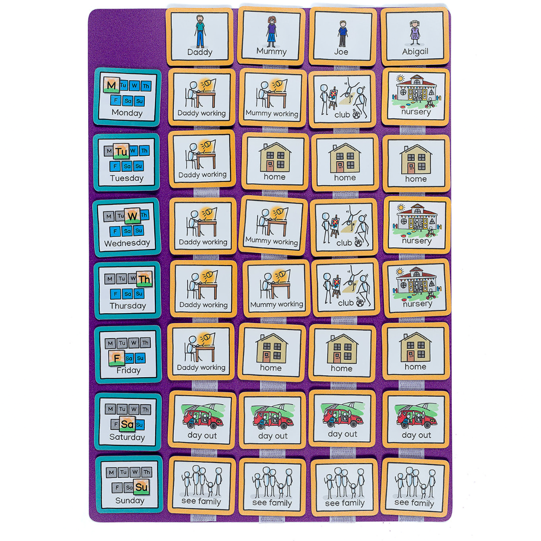 A3 Family Weekly Timetable – Create Visual Aids Ltd