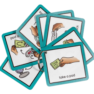 Sanitary Towel Routine Keyring | Period Care Visual Guide for Autism ...