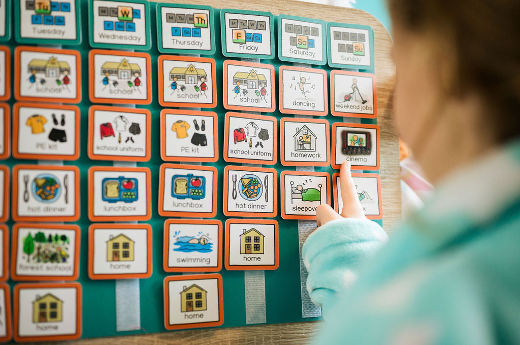 Weekly Timetable Chart with visual symbols – Create Visual Aids Ltd